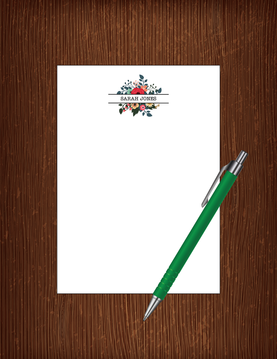Sarah Jones - 5x7 Personalized Notepad – WaterMark Stationers