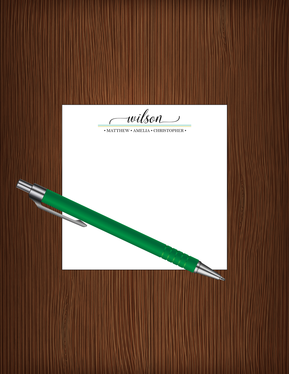 Wilson Family - Personalized Memo Cube – WaterMark Stationers