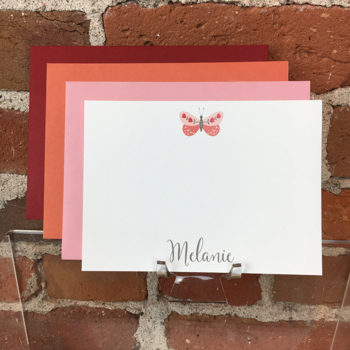 Melanie Butterfly - Personalized Stationery – WaterMark Stationers